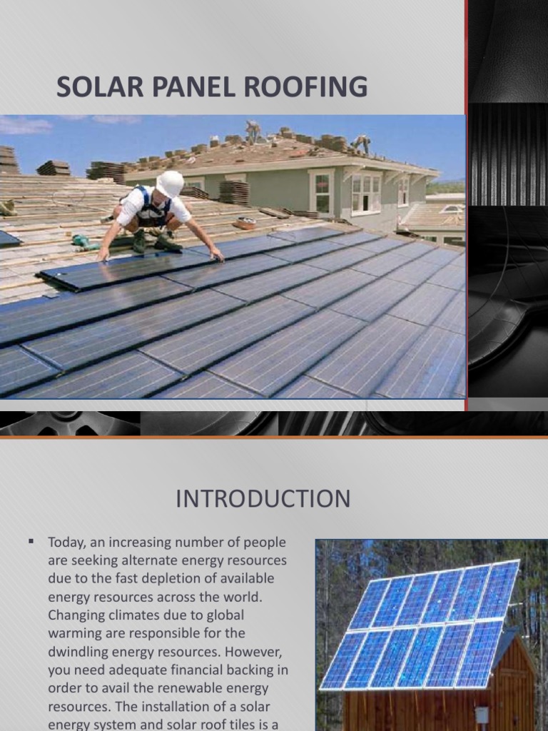 Solar Panel Roofing | PDF | Photovoltaics | Roof