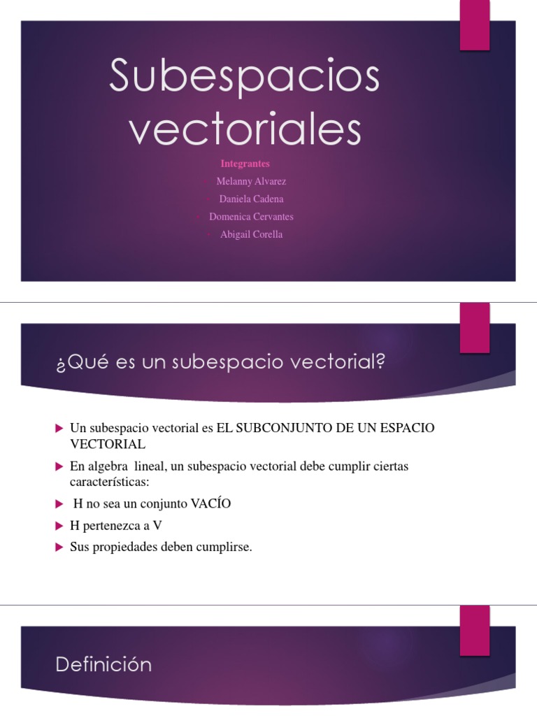 Subespacios Vectoriales | PDF