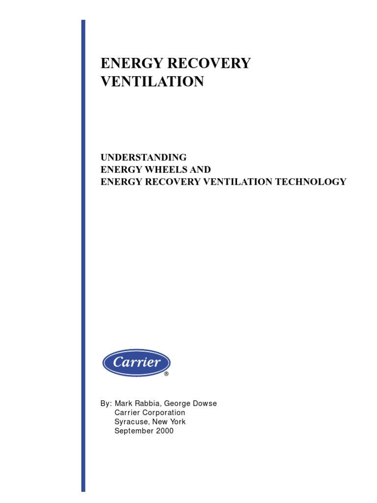 Energy Recovery Ventilation | PDF | Heat Exchanger | Heat Transfer