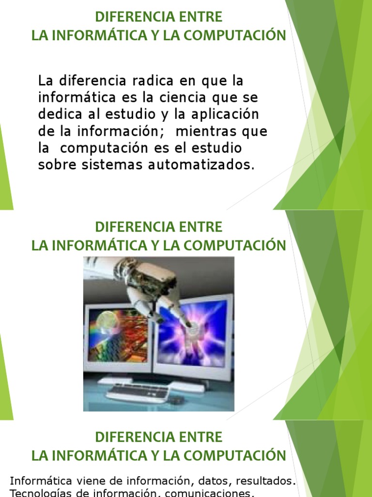 Diferencia Entre Computacion e Inormatica | PDF