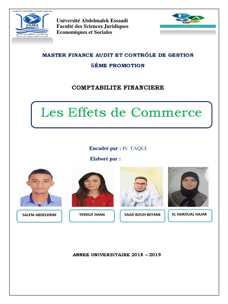 Chapitre 3 Les Effets de Commerce | PDF | Effet de commerce | Lettre de change