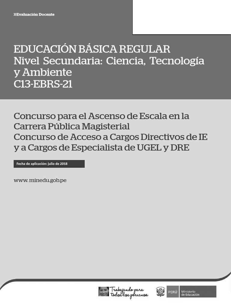 c13-Ebrs-21-Ciencia, Tecnología y Ambiente - Version 1 | PDF | Tecnología de información y ...