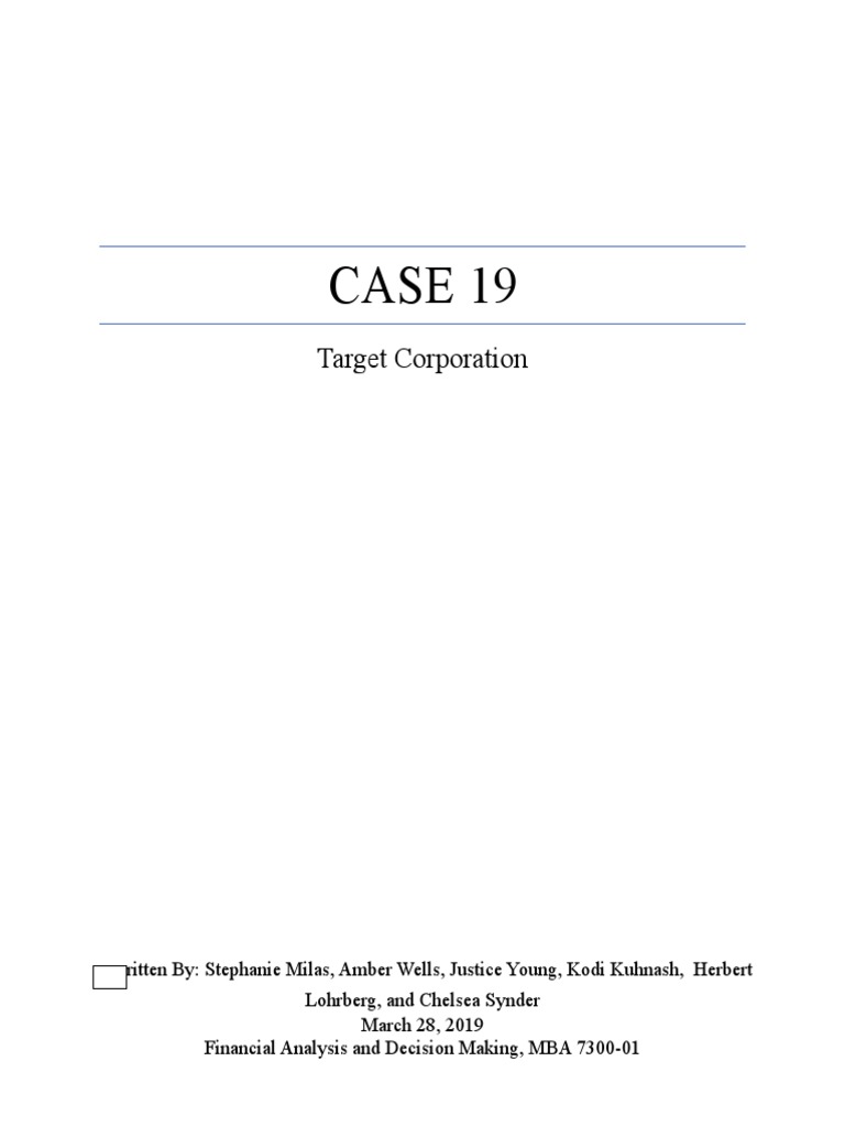 Case 19 Target Corporation | PDF | Internal Rate Of Return | Target ...