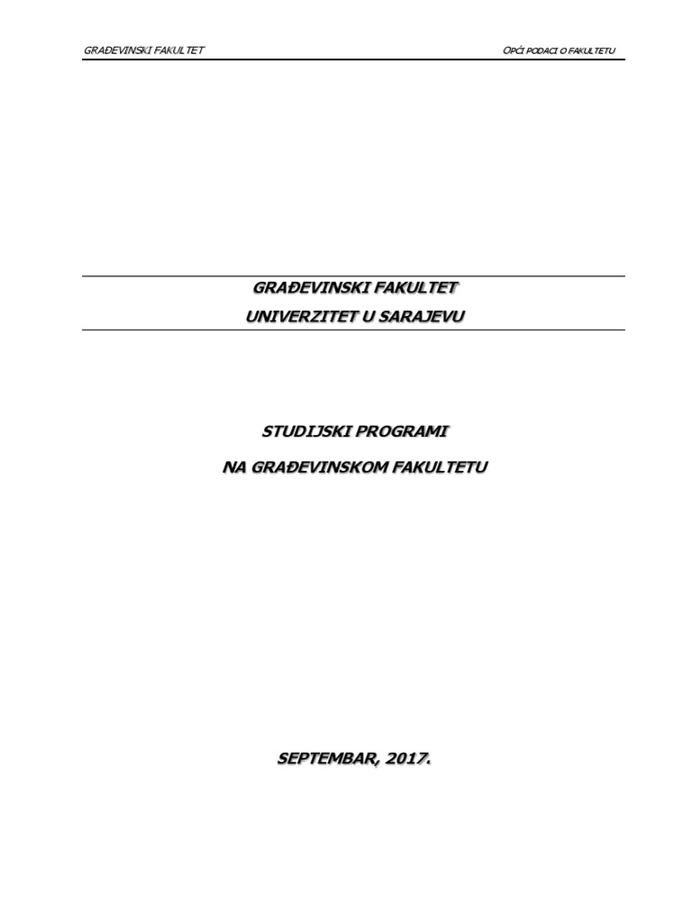 Studijski Program Brosura 2017 PDF | PDF
