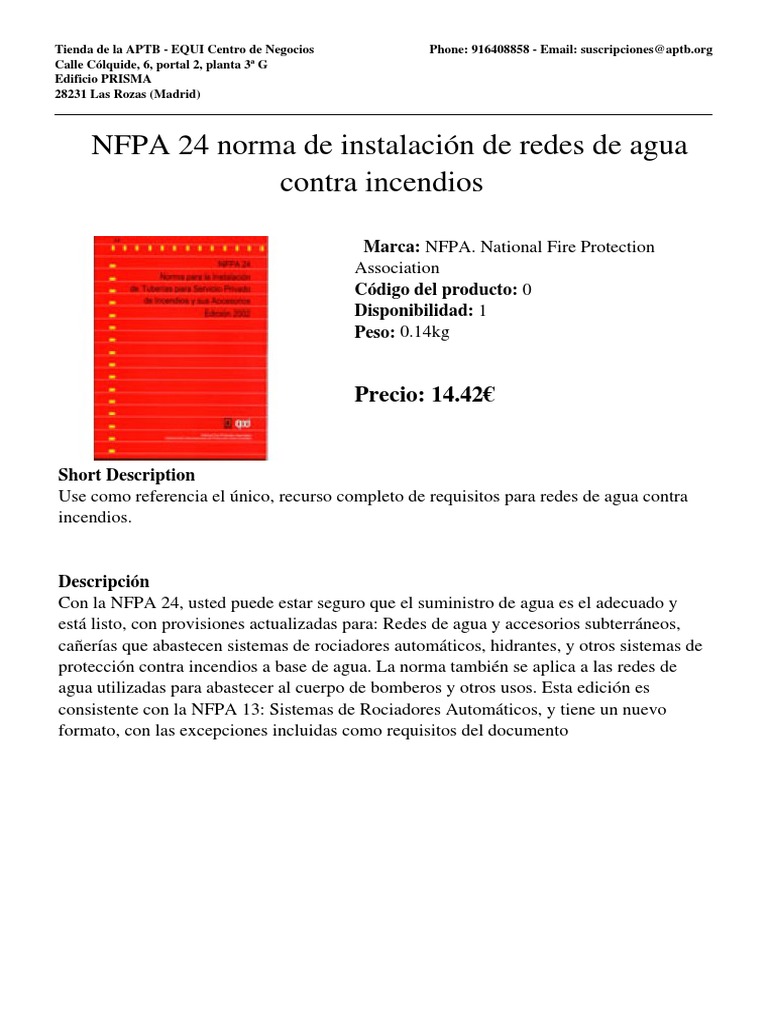 Nfpa 24 | PDF