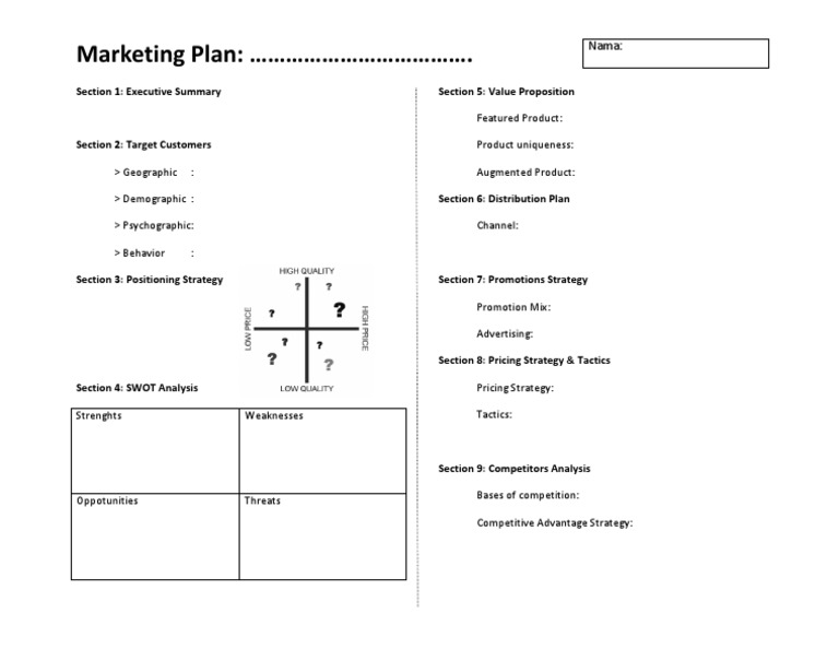 Marketing Plan Template | PDF