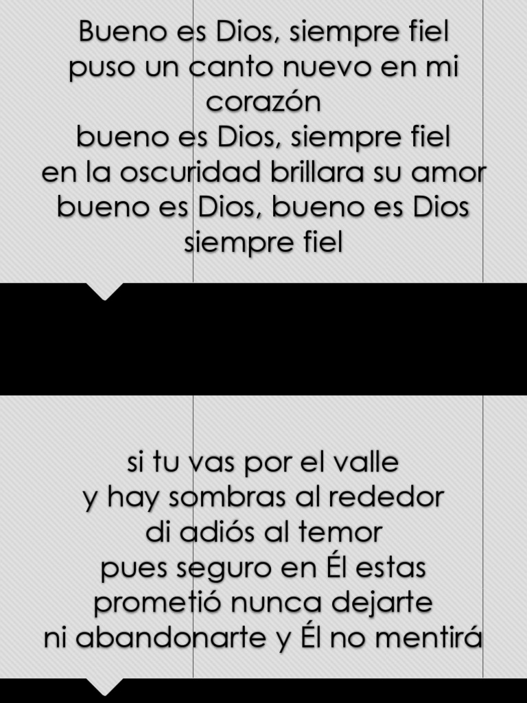 01 Bueno Es Dios, Siempre Fiel | PDF