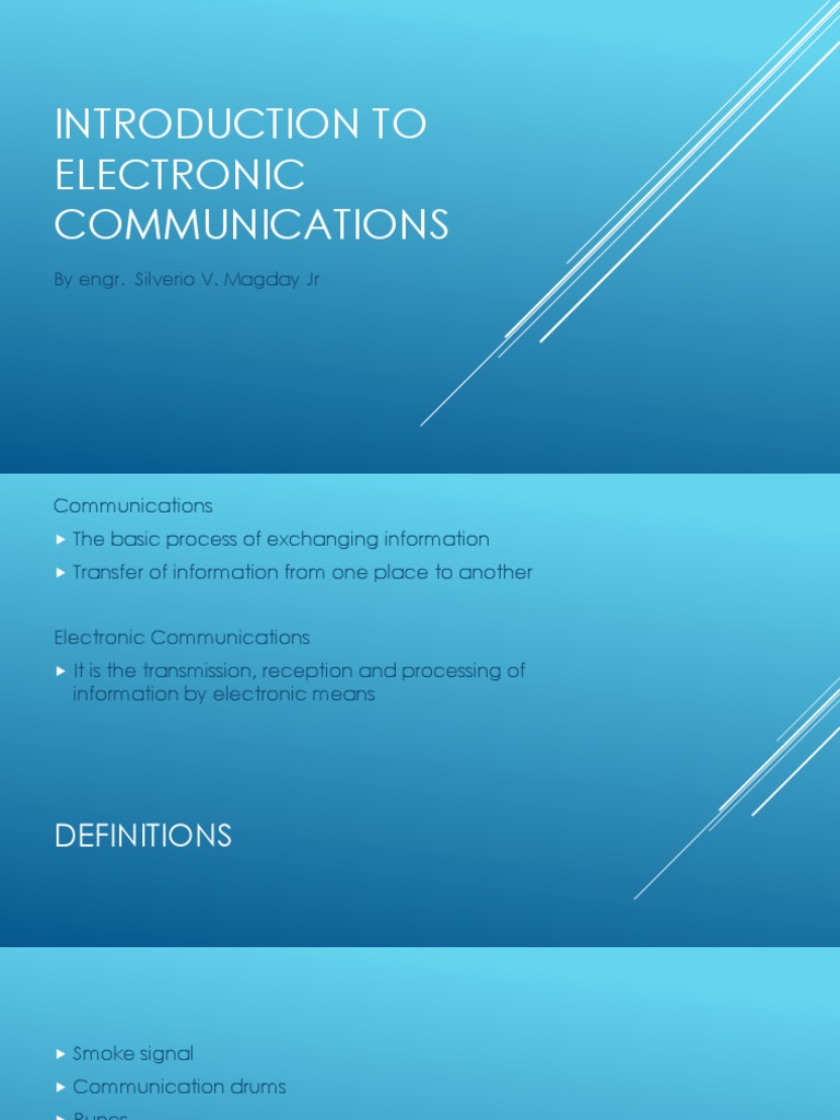 Introduction To Electronic Communications | PDF | Modulation | Decibel