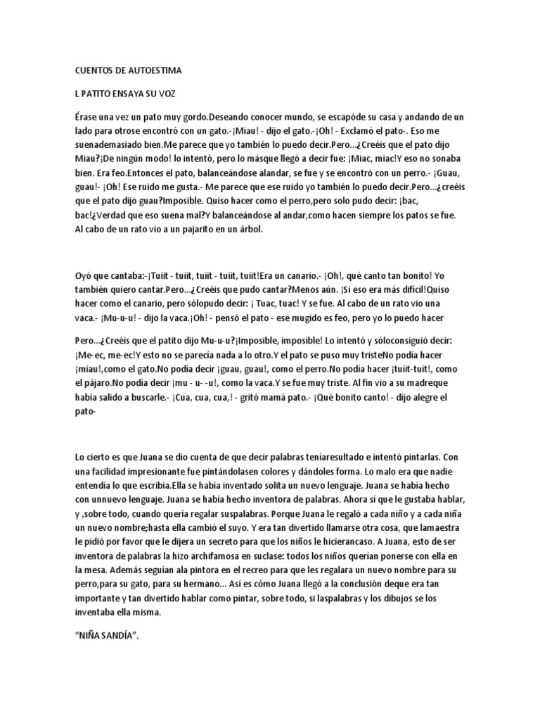 Cuentos de Autoestima | PDF | Amarillo | Color