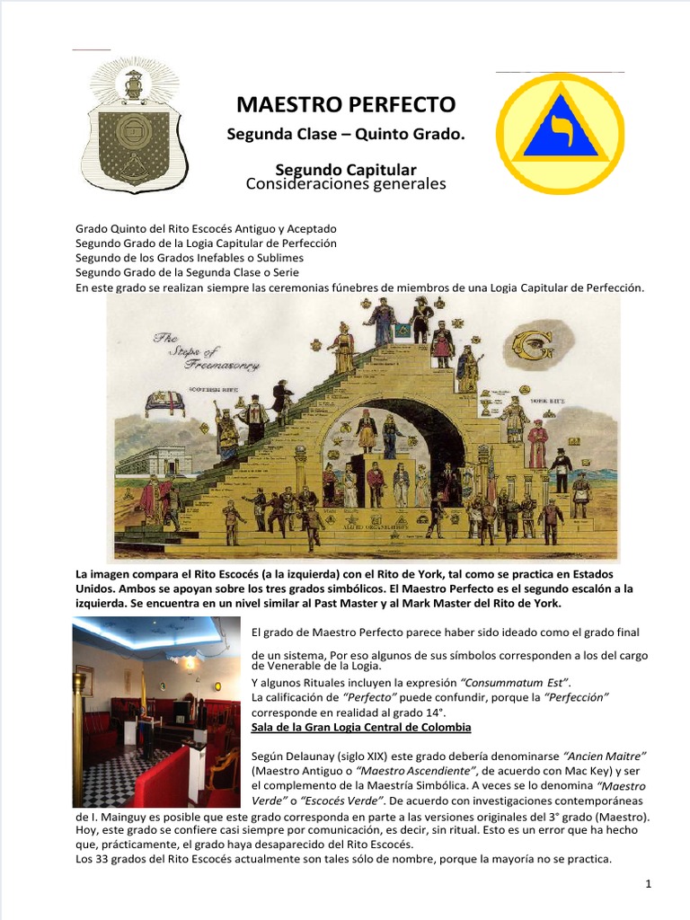 Grado 5º: Maestro Perfecto en Masonería | PDF | Masonería | Rituales