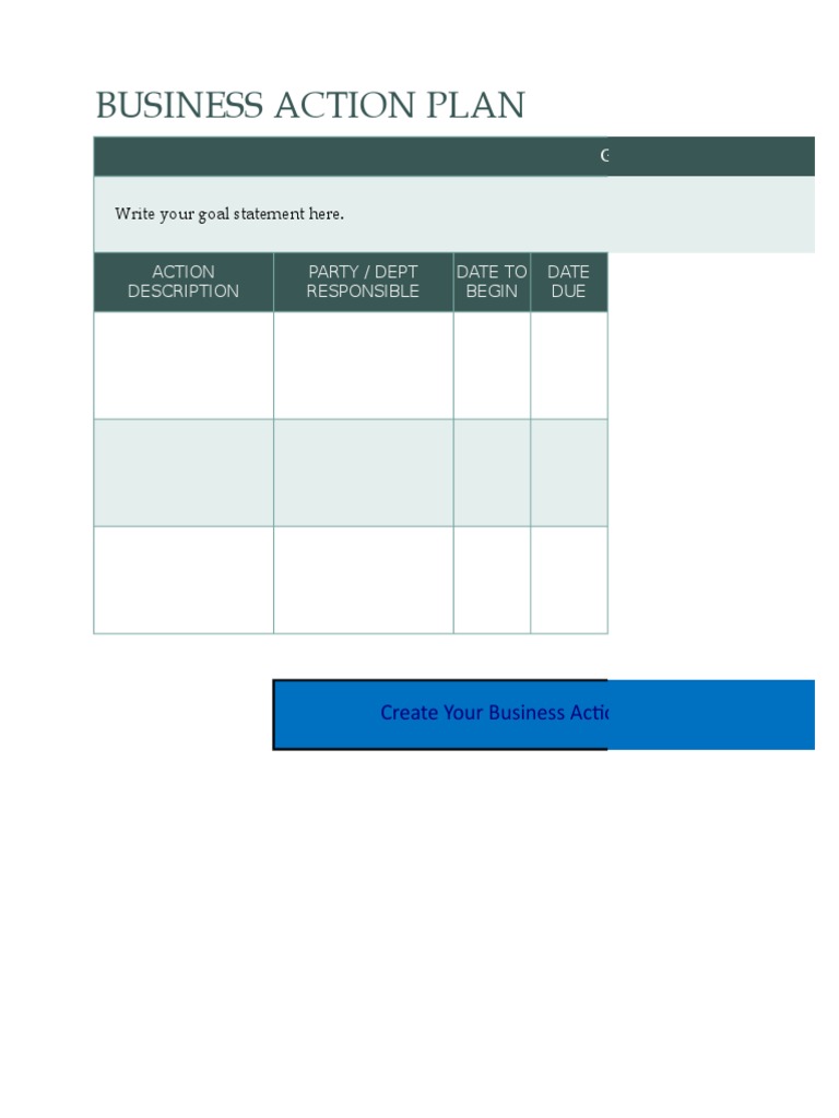 Business Action Plan | PDF