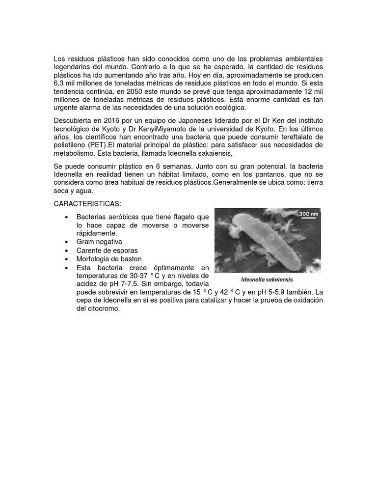 Ideonella-Sakaiensis | PDF