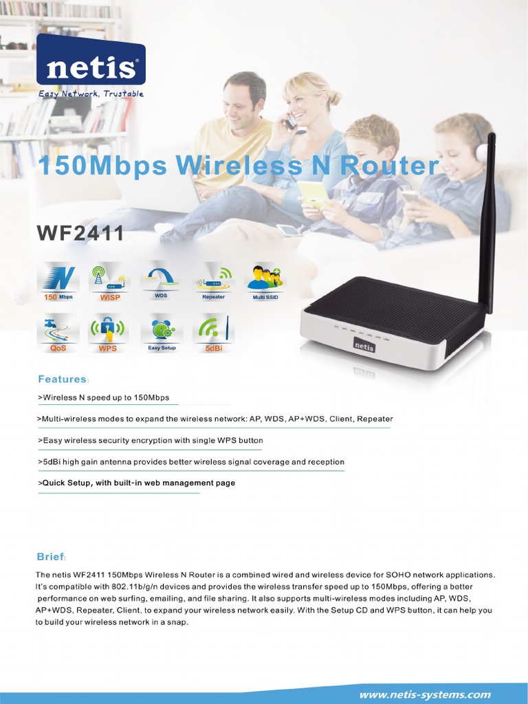 Netis WF2411 Datasheet PDF | PDF