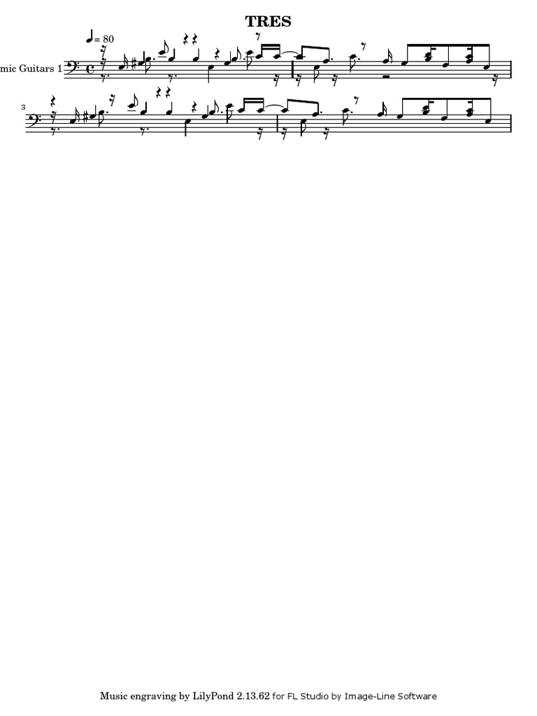 Tres PDF | PDF | Musical Compositions | Sheet Music
