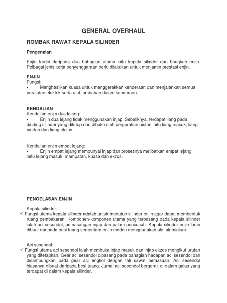 General Overhaul | PDF