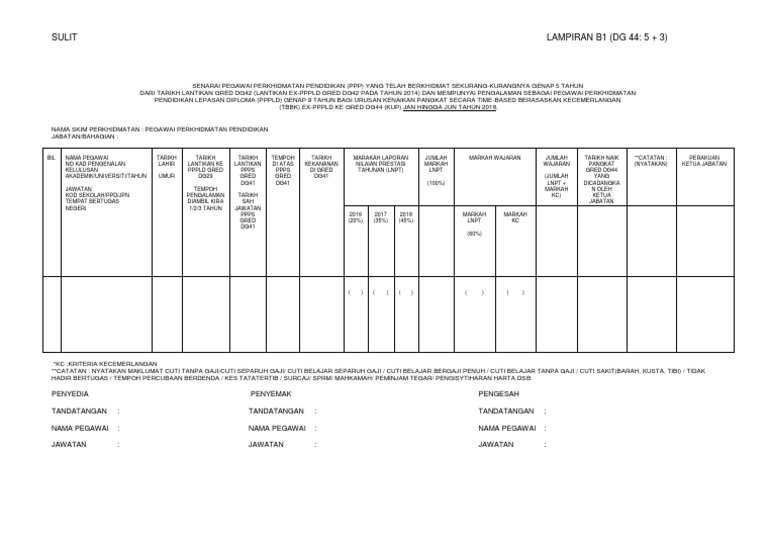 Borang DG 42 Ke dg44 | PDF