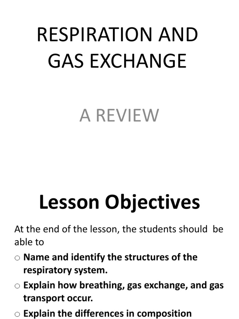 Respiration and Gas Exchange | PDF | Breathing | Cellular Respiration