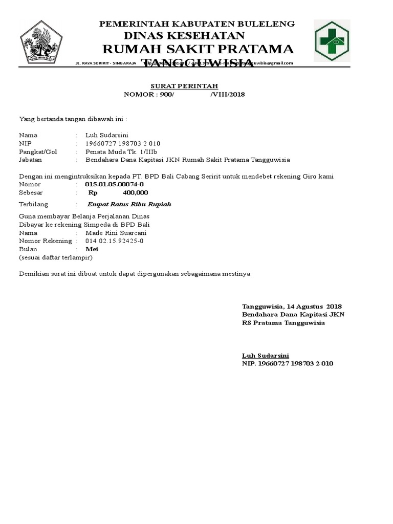 Surat Perjadin | PDF