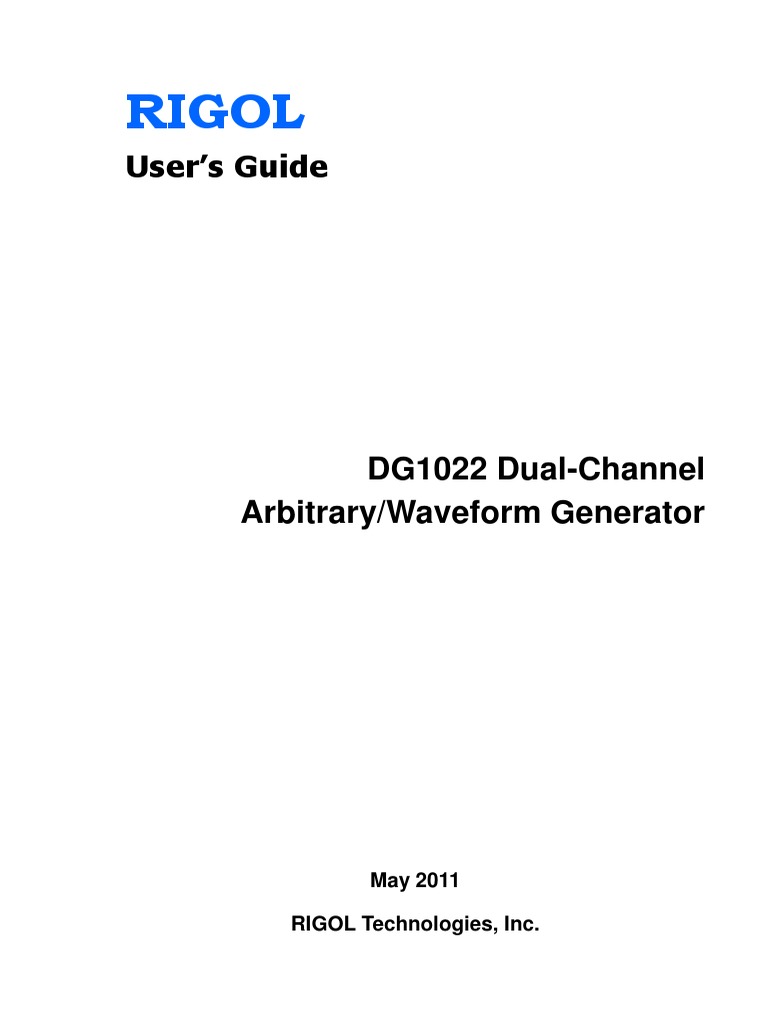 Rigol: User's Guide | PDF | Phase (Waves) | Modulation