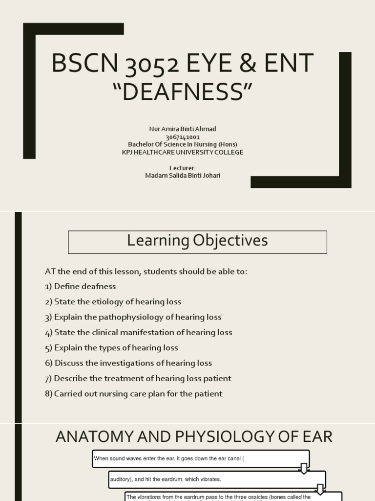 Hearing Loss Pdf Hearing Loss Ear