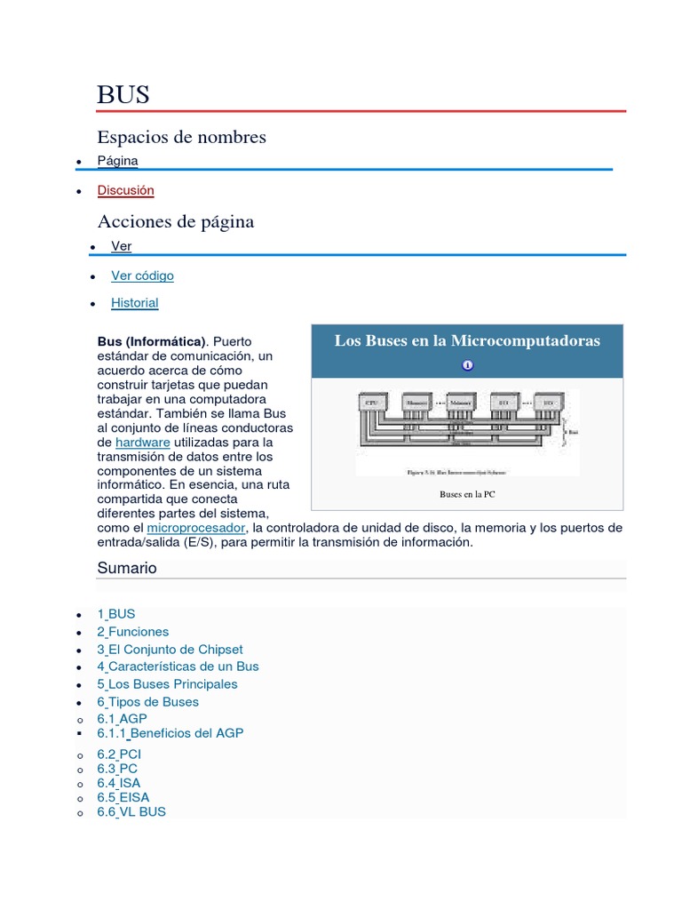 Bus | PDF | USB | Unidad Central de procesamiento