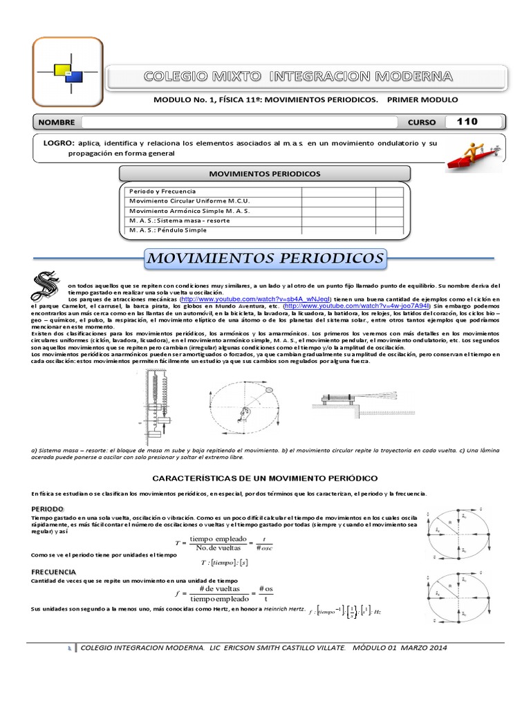 Movimientos Periódicos en Física | PDF | Péndulo | Velocidad