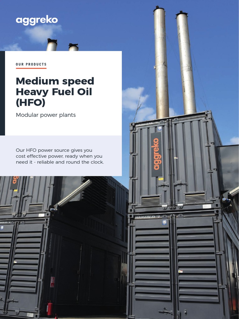 Medium Speed Heavy Fuel Oil (HFO) : Modular Power Plants | PDF | Fuel ...