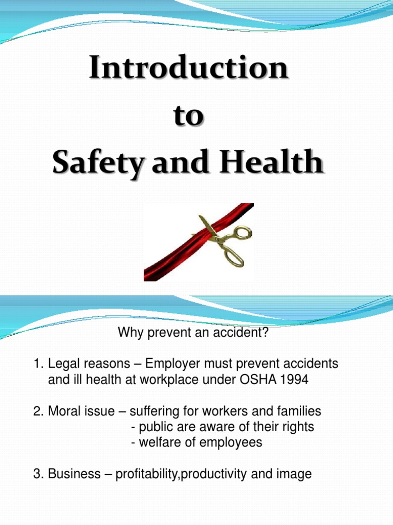 Intro To Safety and Health | PDF | Personal Protective Equipment ...