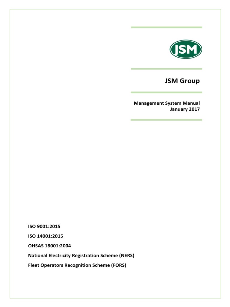 JSM IMS Manual 2017 PDF | PDF | Quality Management | Quality Management ...