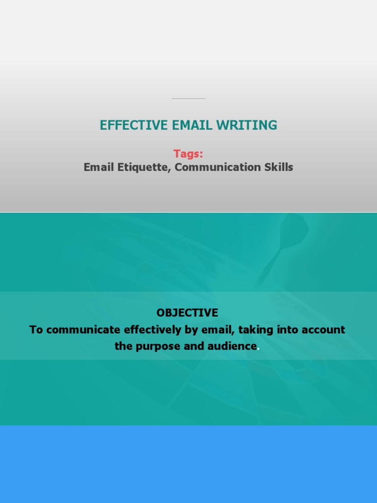 Effective Email Writing: Email Etiquette, Communication Skills | PDF ...
