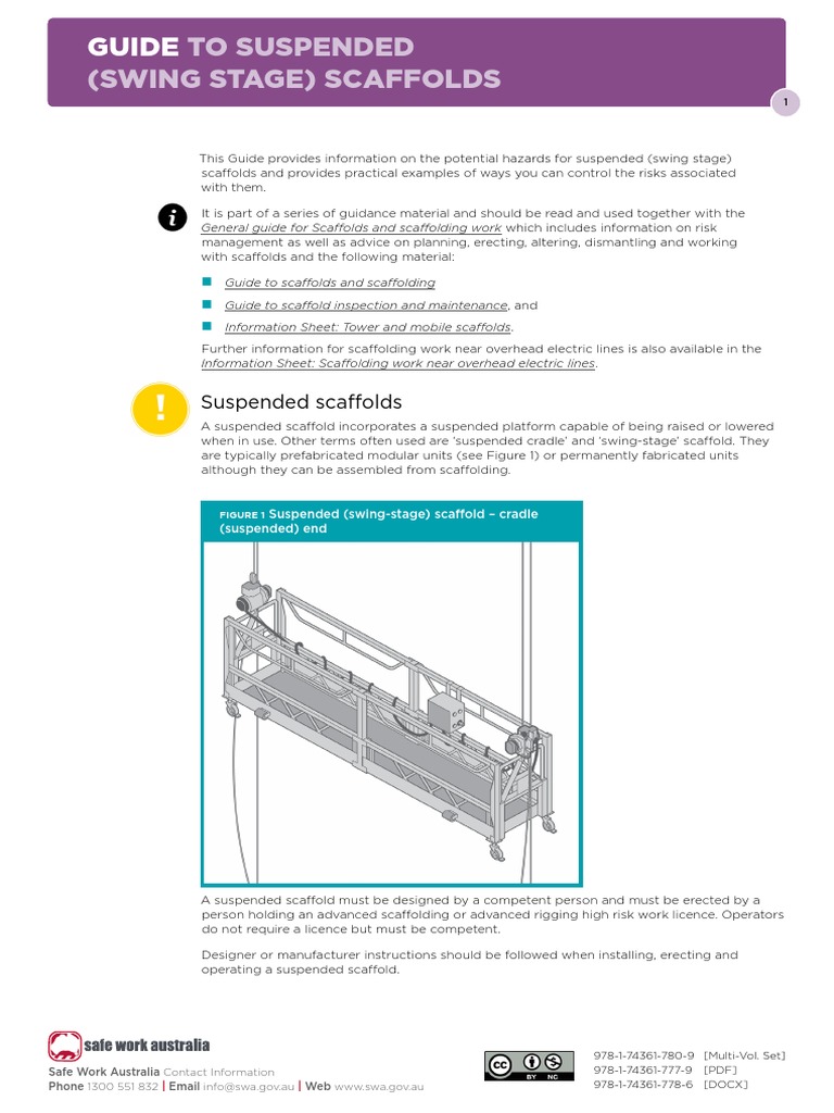 Guide Suspending (Swing Stage) Scaffolds | PDF | Scaffolding ...