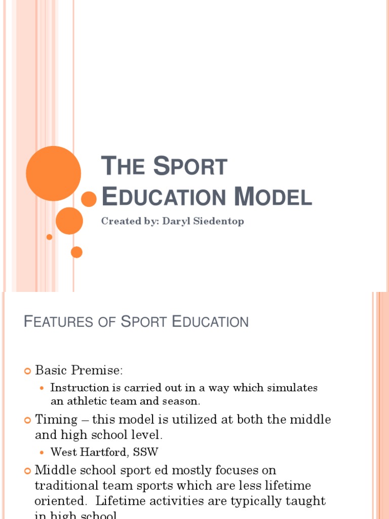 Sport Education Model Covers Key PE Concepts | PDF | Sports | Teachers