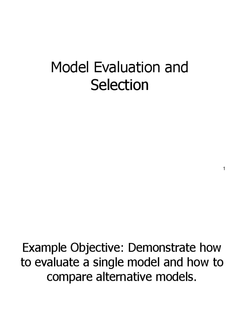 Model Evaluation and Selection | PDF | Akaike Information Criterion | P ...