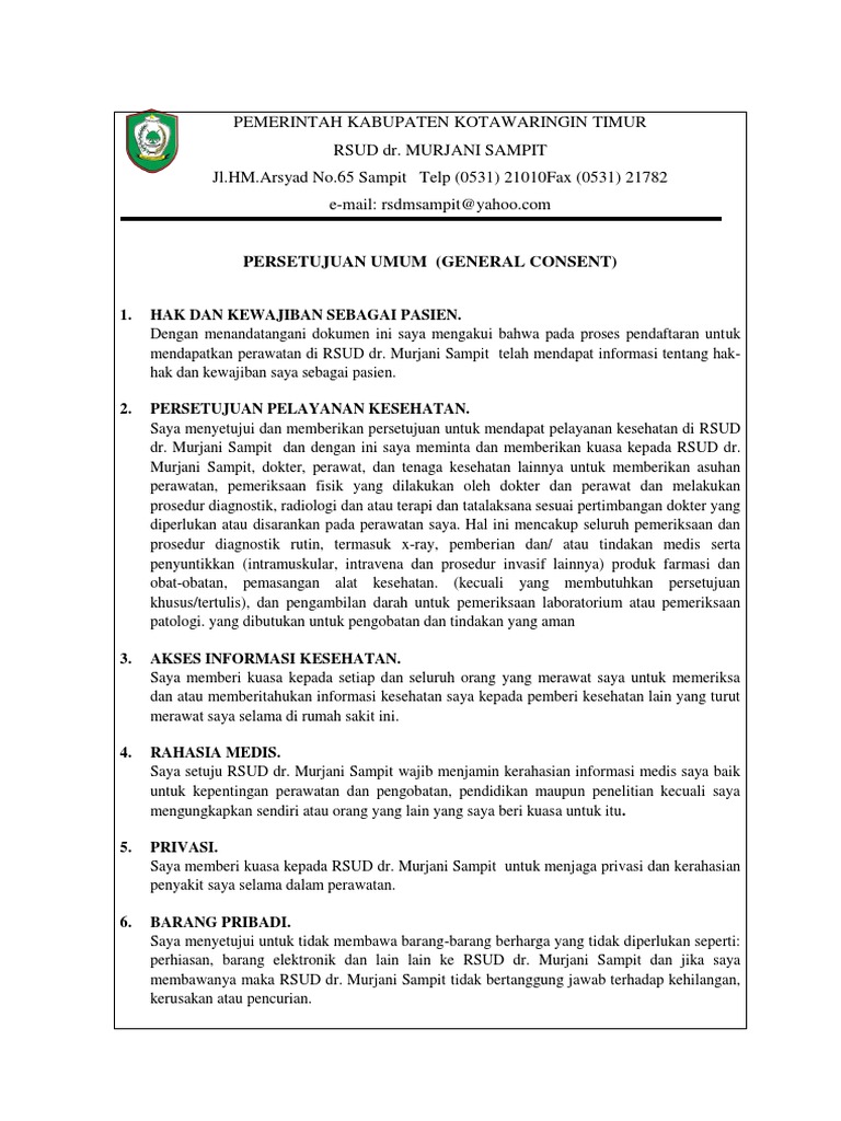 Form General Consent | PDF