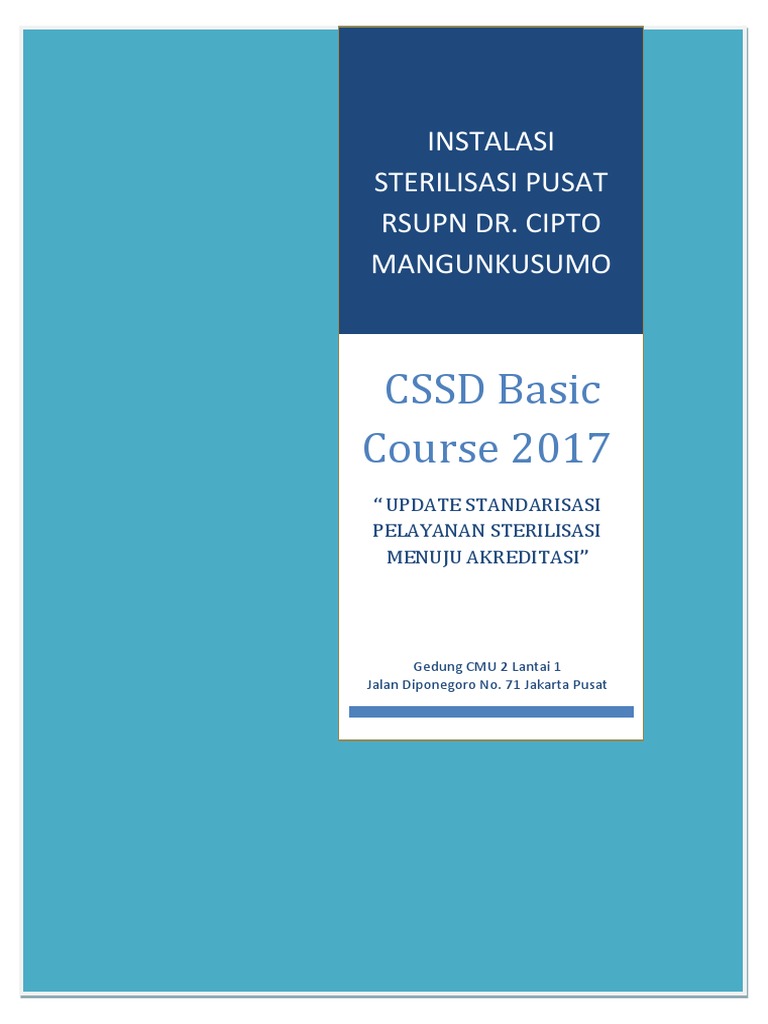 PROPOSAL PELATIHAN CSSD BASIC RSCM 2017 - Sponsor (1) - 1 | PDF