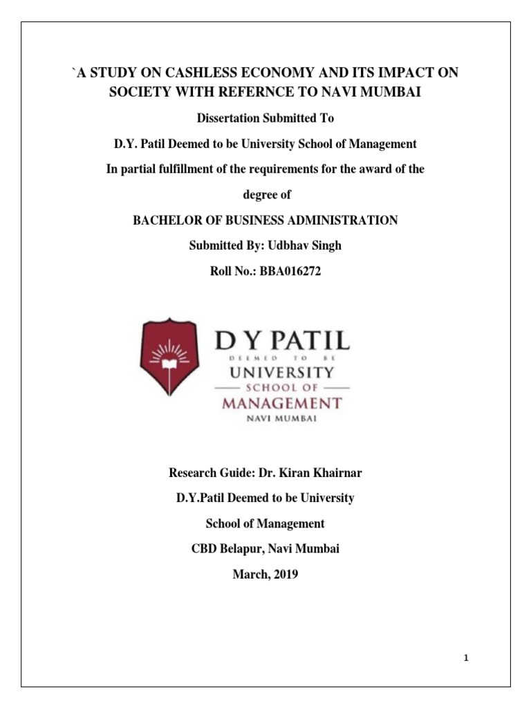 A Study On Cashless Economy in India and Its Impact On Society | PDF ...