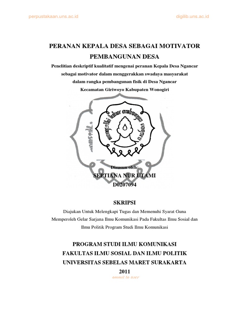 Septiana Nur Utami D0207094 PDF | PDF