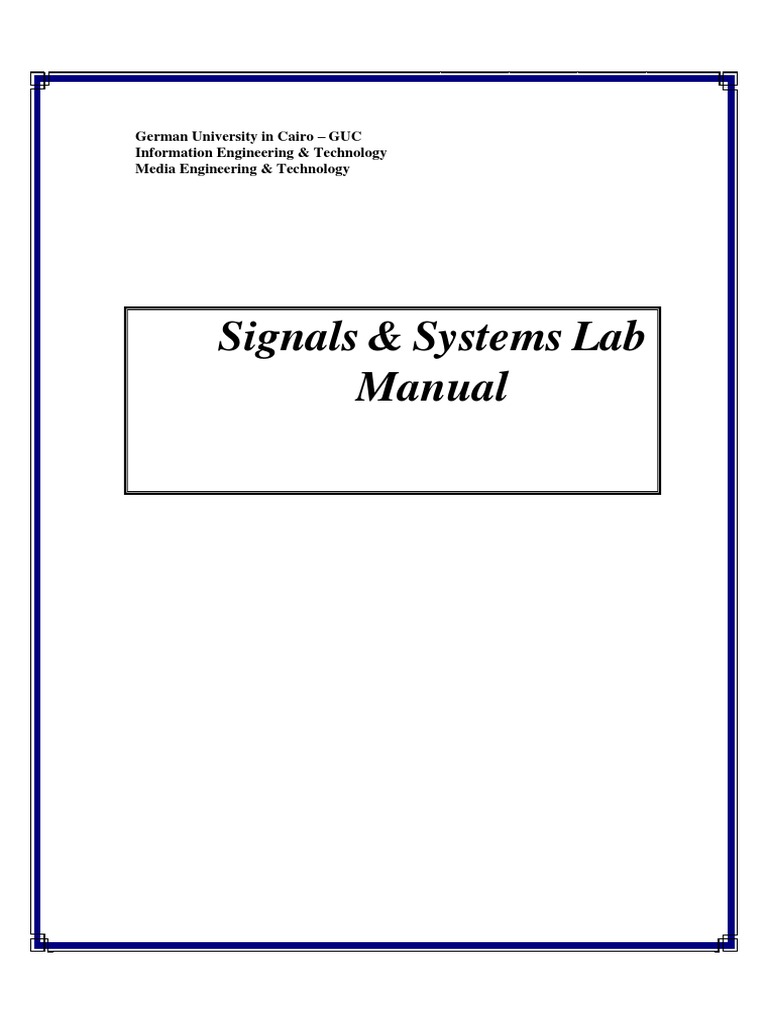 Signals & Systems Lab Manual | PDF | Discrete Time And Continuous Time | Fourier Transform