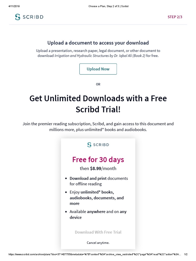 Get Unlimited Downloads With A Free Scribd Trial! | PDF