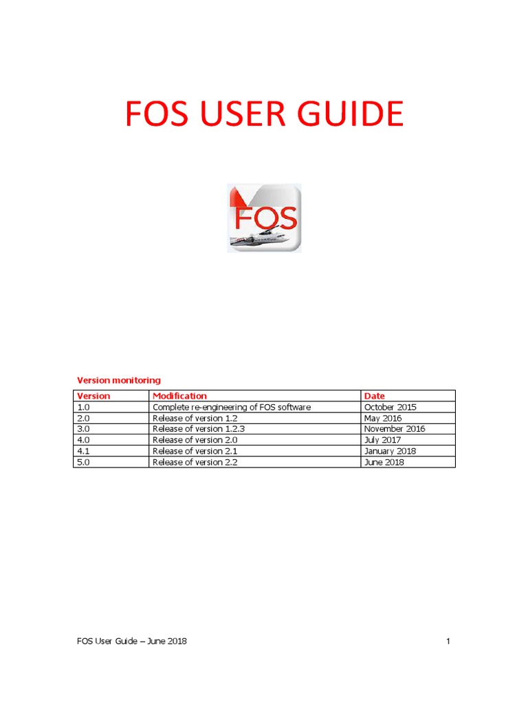 FOS User Guide PDF | PDF | Databases | File Format