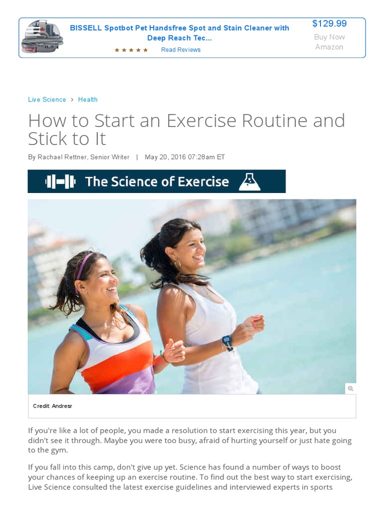 How To Start An Exercise Routine and Stick To It | PDF | Strength ...