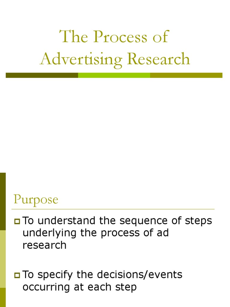 The Process of Advertising Research | PDF | Data | Evaluation