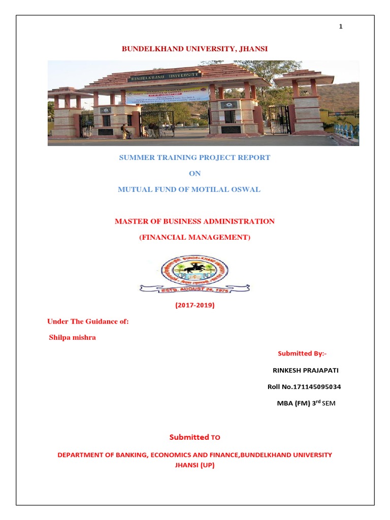 Bundelkhand University, Jhansi: Summer Training Project Report ON ...