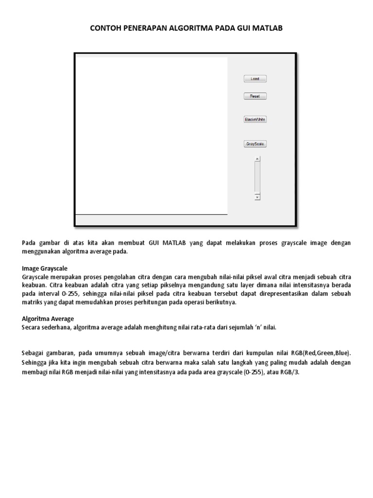 Contoh Penerapan Algoritma Pada Gui Matlab | PDF | Metode & Bahan Ajar ...