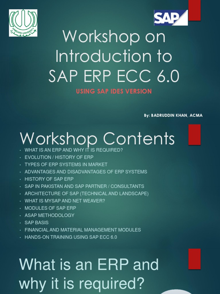 Sap Erp Ecc 6.0 | PDF | Sap Se | Enterprise Resource Planning