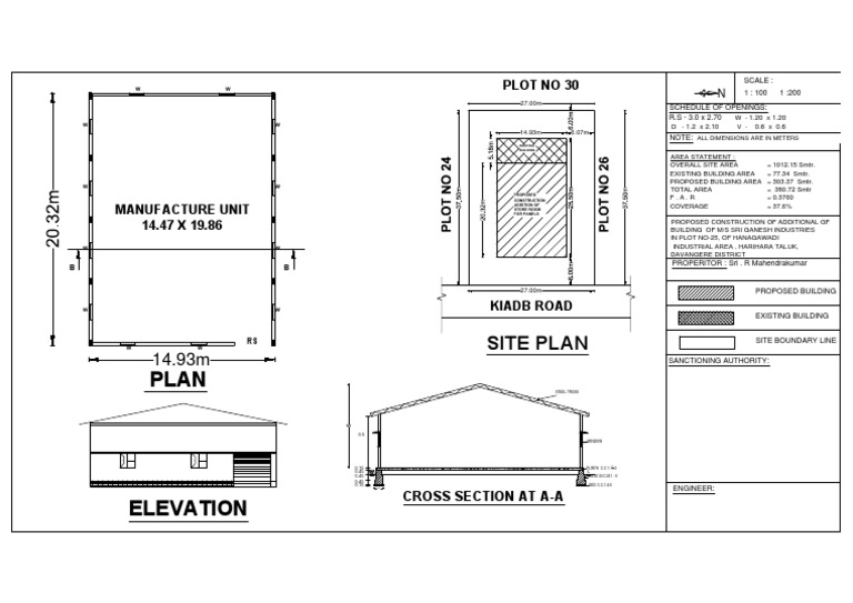 Proposed Site Plan and Construction Details for the Addition of a ...