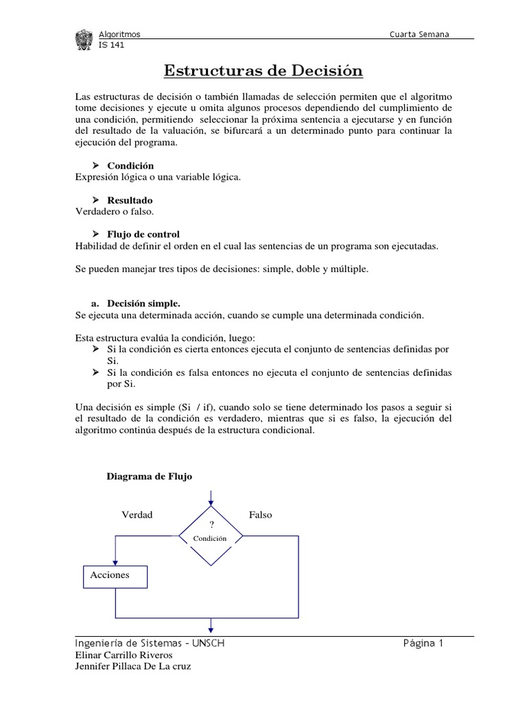 Is - 141 - 04 - Algoritmos - Estructura Secuenciales de Decision | PDF ...