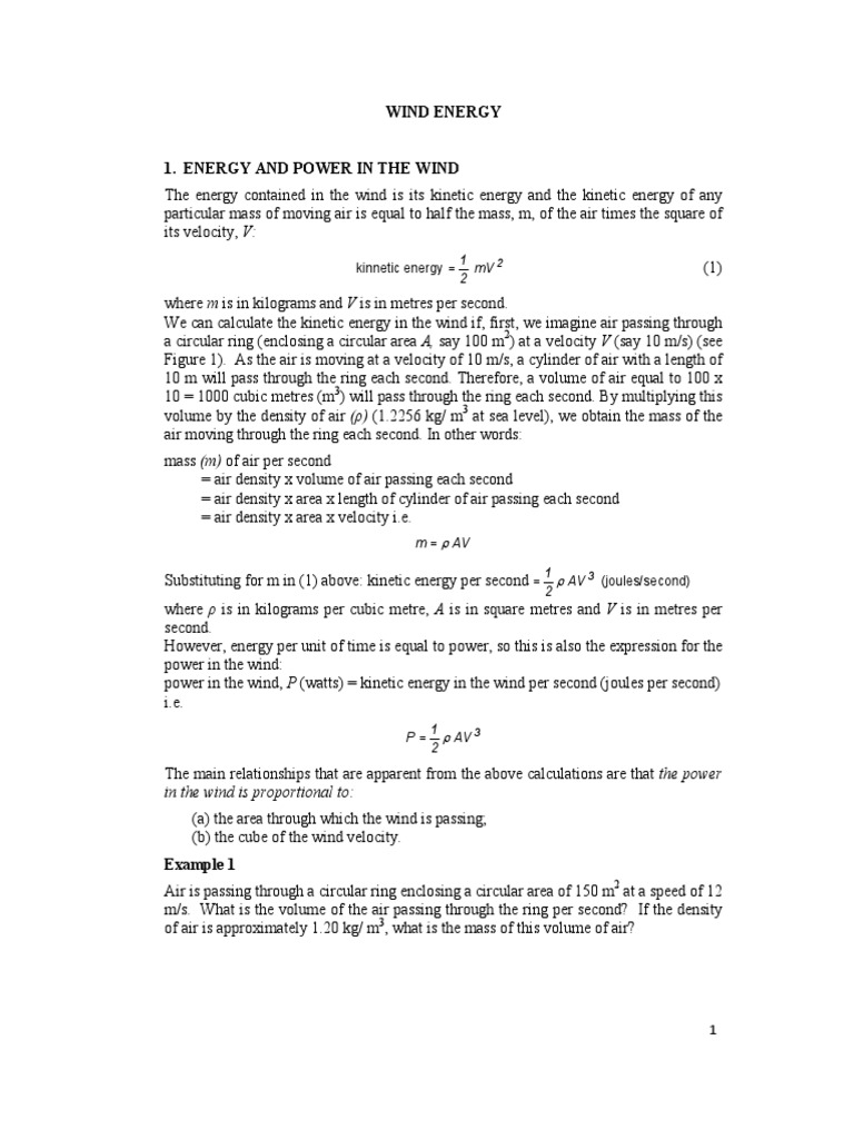 Lecture 7 Wind Energy | PDF | Turbine | Wind Turbine
