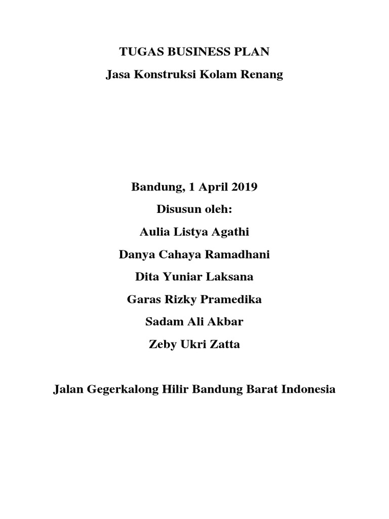 Tugas Business Plan | PDF