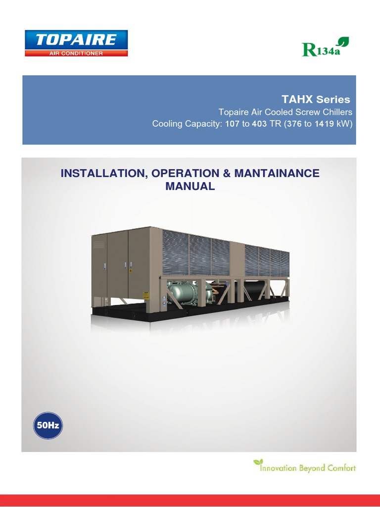 (IOM) TOPAIRE AIR COOLED DX CHILLER (TAHX-D3) .Compressed PDF | PDF ...
